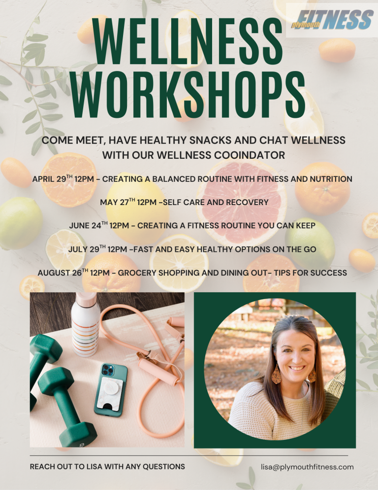 WELLNESS WORKSHOPS WITH LISA - SUMMER 2025 - Plymouth Fitness